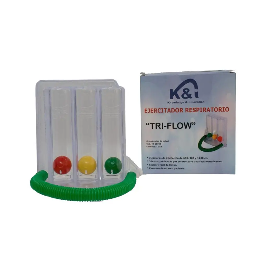 Inspirómetro ejercitador de incentivo triflow. KI